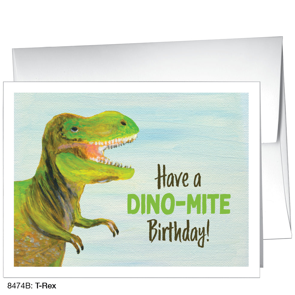 T-Rex Greeting Card – Printed Canvas