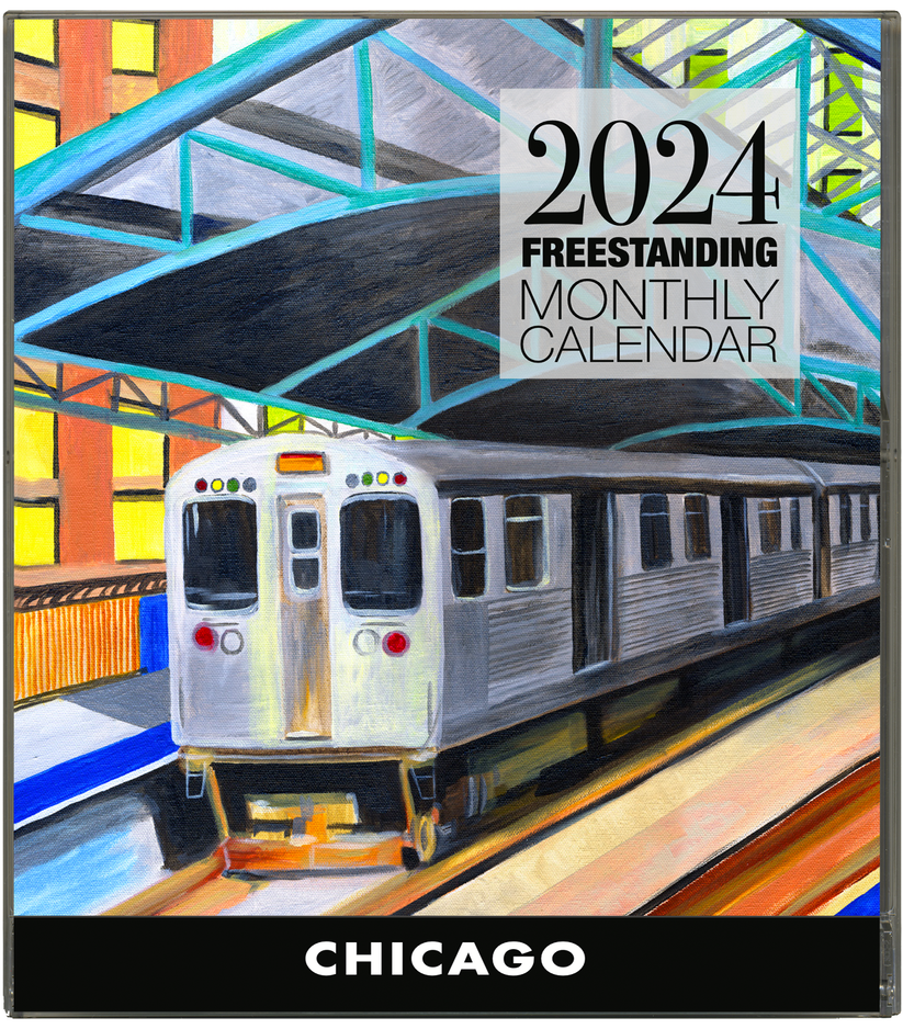 Desk Calendar, Chicago (#200-2024) – Printed Canvas