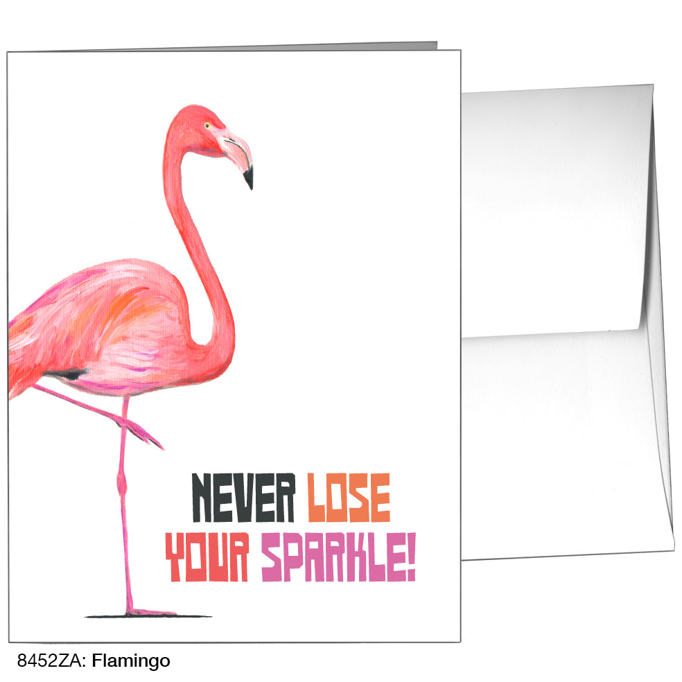 Flamingo Greeting Card – Printed Canvas